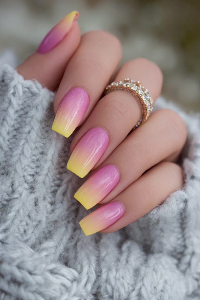 20 Pink Yellow Nail Ideas | Nail Trail